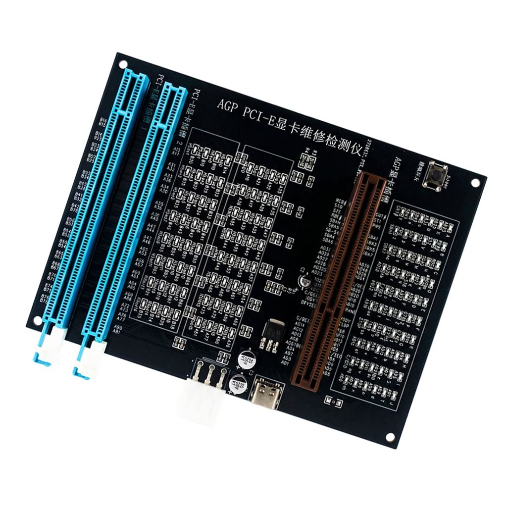 Прибор для ремонта и тестирования видеокарт AGP PCI E, тестер светодиодов видеокарт.