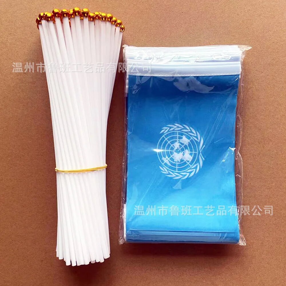 Ручной флаг ООН TIKI FLAG UN 14x21 см полиэстер 50pcs