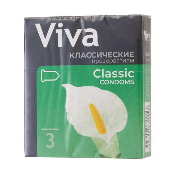 Презервативы классические Viva/Вива 3шт