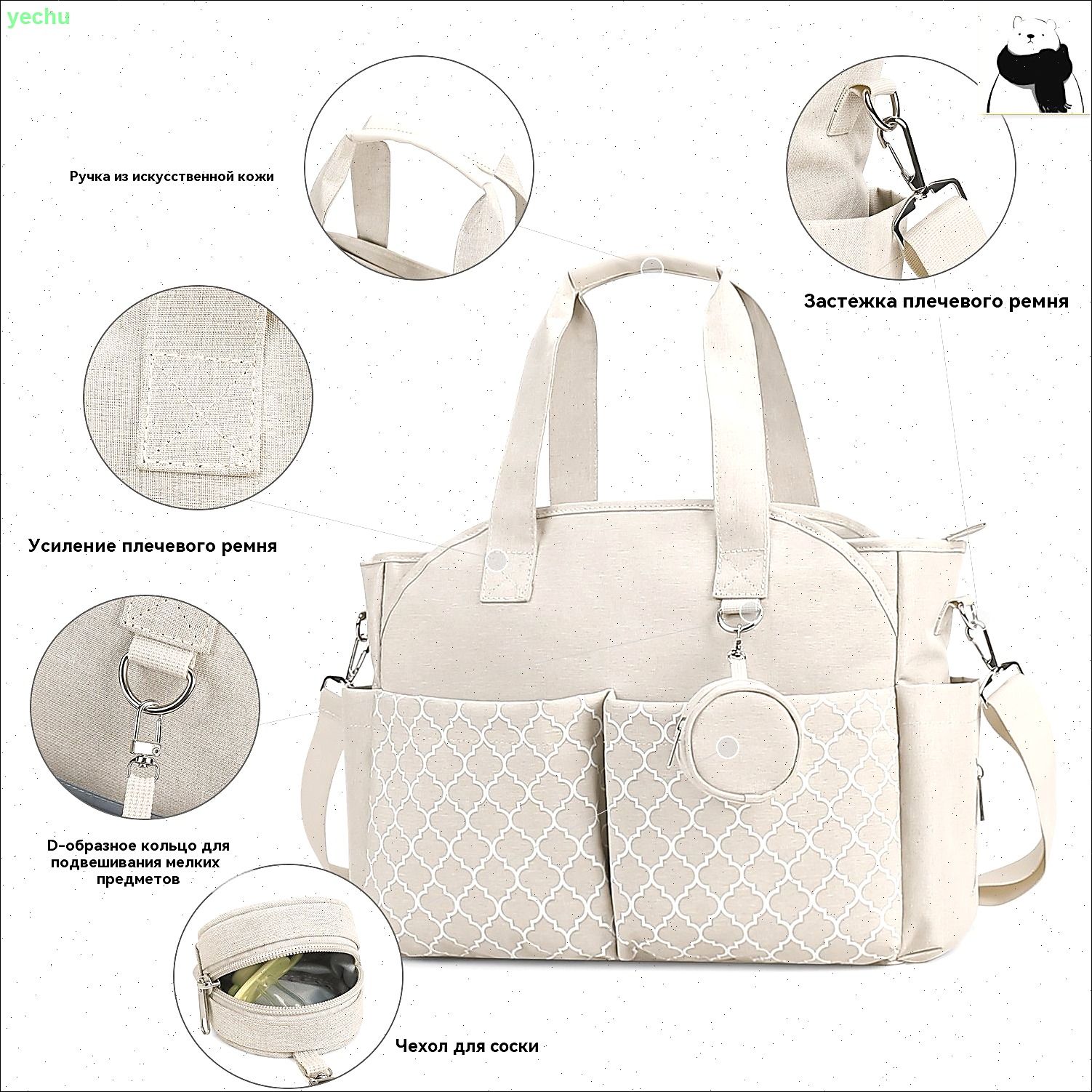 Diaper bag Сумка органайзер для коляски и мамы с термокарманами