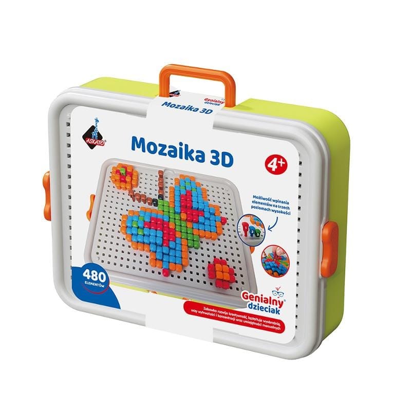 Мозаика Askato гениальный ребёнок, 3d, разноцветный, 480 элементов