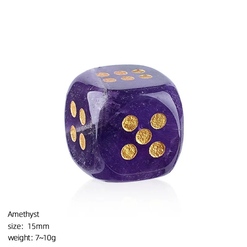Каменные кубики для декора из агата, аметиста и др, 6 граней Amethyst