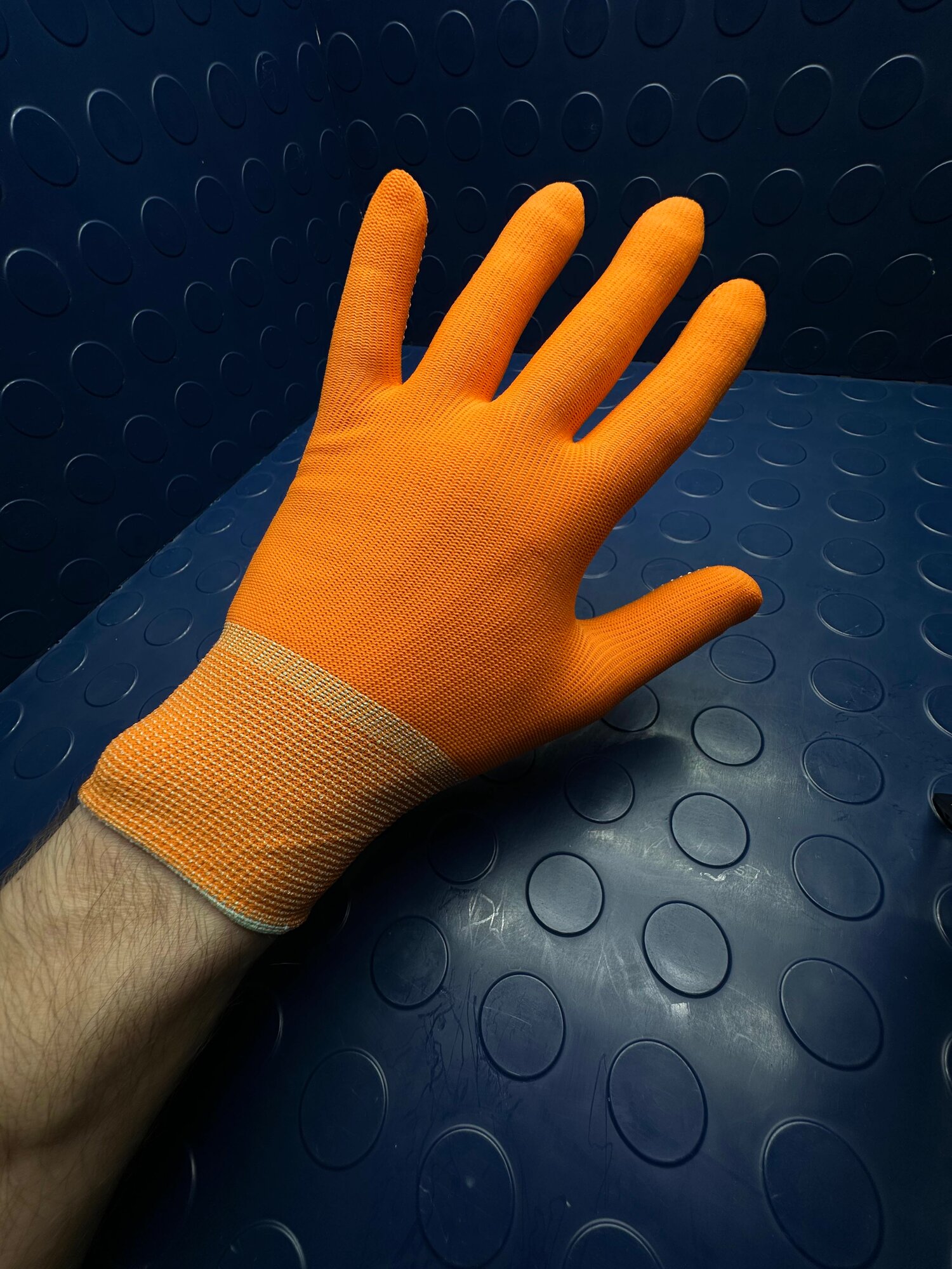 Чёткие перчатки 10 пар, M, ораньжевые