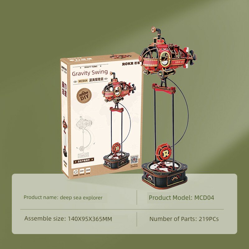 Гравитационная маятниковая машина вечного движения, деревянный конструктор-головоломка ручной работы, модель для