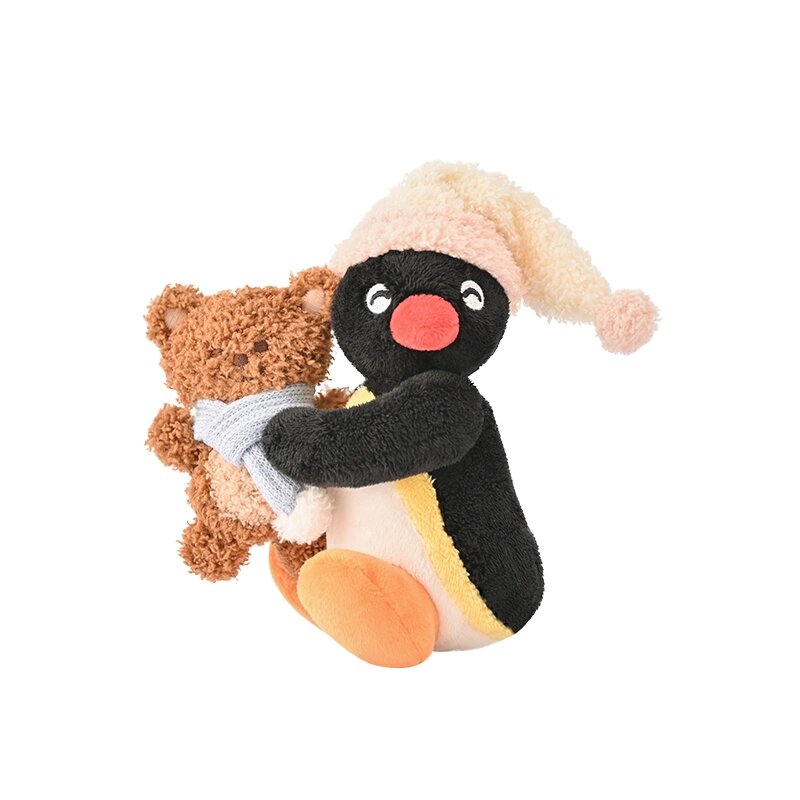 Оригинальная плюшевая игрушка-подвеска Shanmo Pingu Penguin Home Wake-Up Coffee, милый плюшевый кукольный брелок для