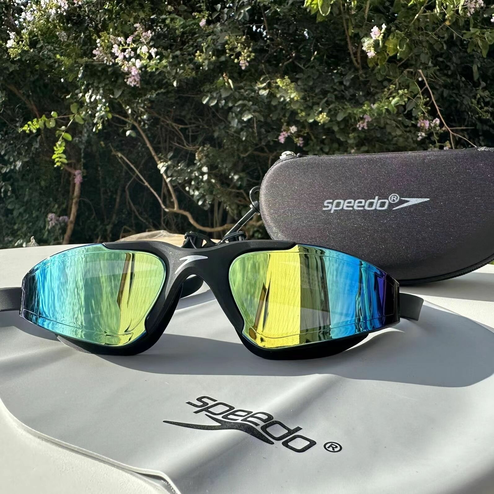 Speedo Очки для плавания+шапочка для купания