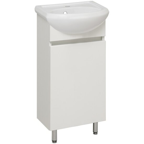 Тумба напольная Runo Руно Лада 40 белая под умывальник Манго 40