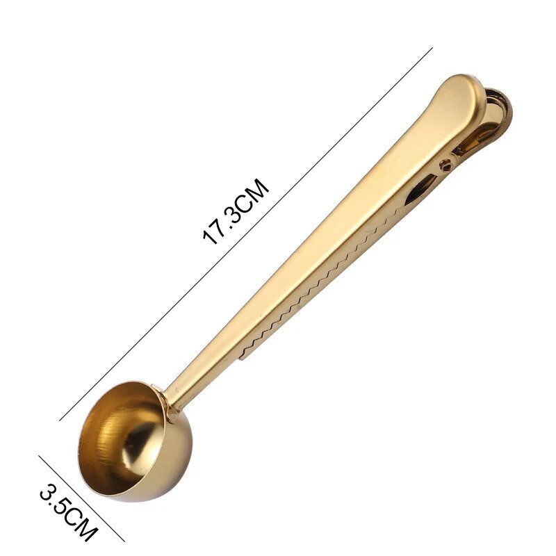 Кофейная ложка из нержавеющей стали с зажимом, мерная ложка для взвешивания кофе, аксессуары для кофе бариста, ложка