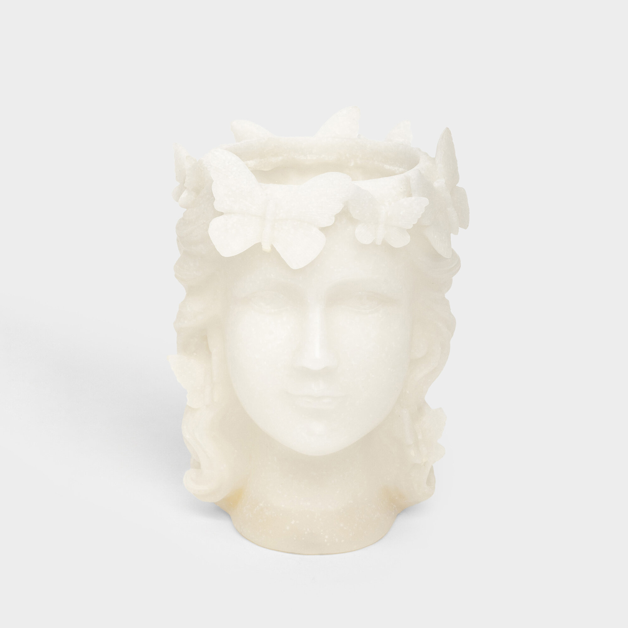 Ваза декоративная, 25 см, полирезин, молочная, Девушка с бабочками, Girls