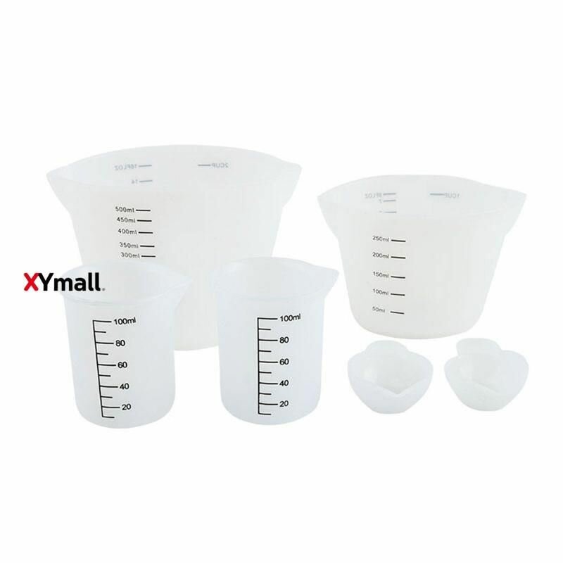 DIY Инструмент: набор мерных стаканов из силикона (6 шт.)