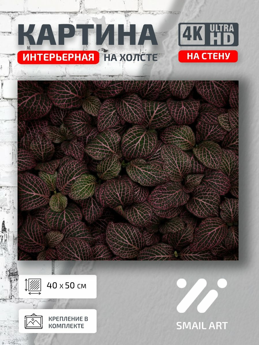 Картина на холсте интерьерная 40 на 50 на стену Фиолетовый Landscape для кафе пейзаж декор