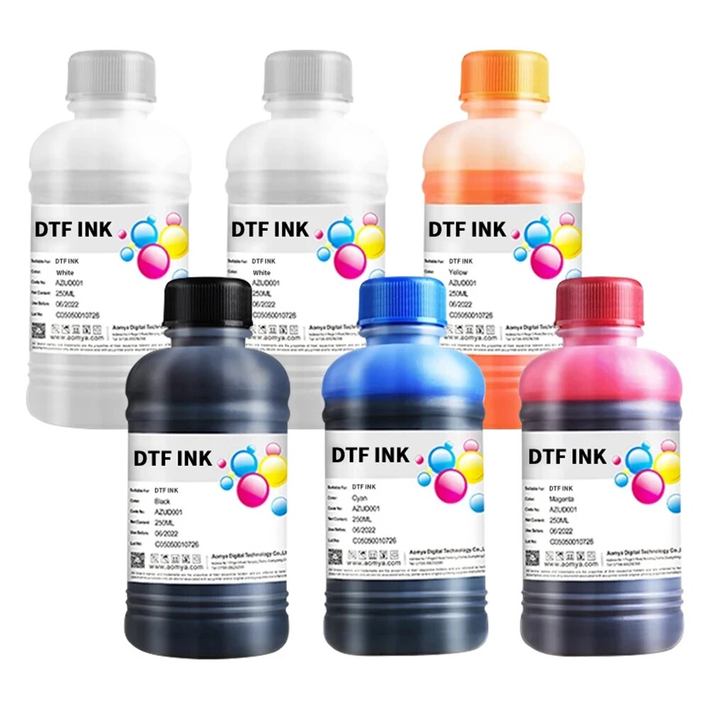 Набор чернил DTF Aomya 6 шт. 250 мл для Epson L1800 L800 L805 DX5 DX7 I3200 6 Bottles Ink