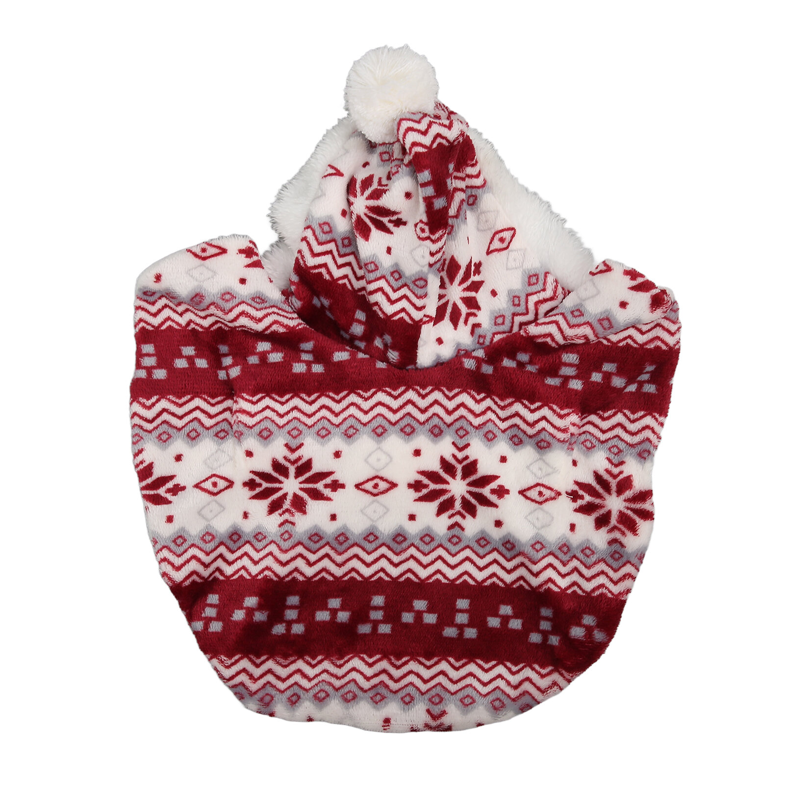 Рождественский плащ для домашних животных, теплая, приятная для кожи, милая накидка для собак с капюшоном для щенков, кошек, осень-зима, красный M