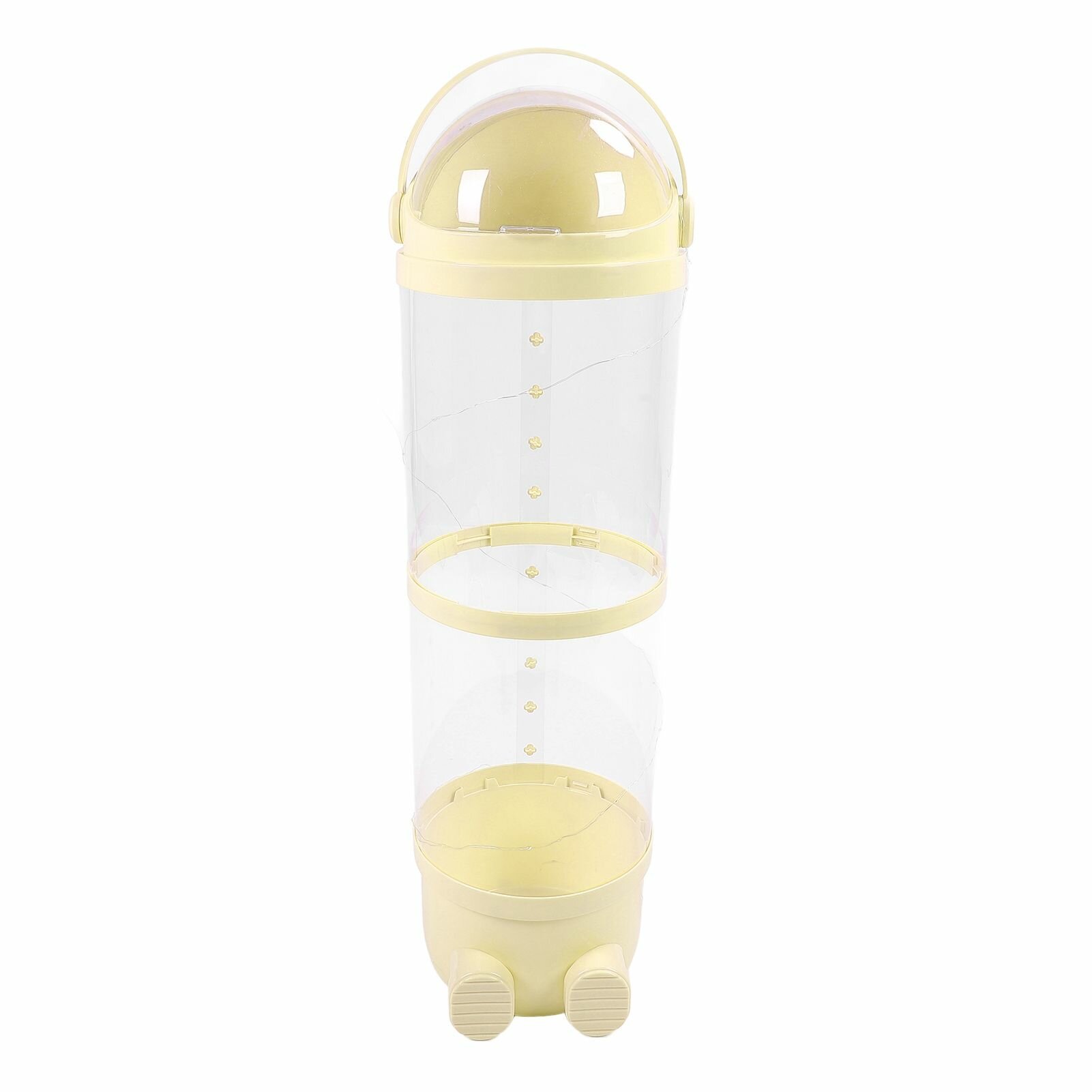 97 см туба для хранения мягких игрушек, большая емкость, прозрачный встроенный светопроницаемый органайзер для хранения плюшевых игрушек для спальни, кремово-желтый