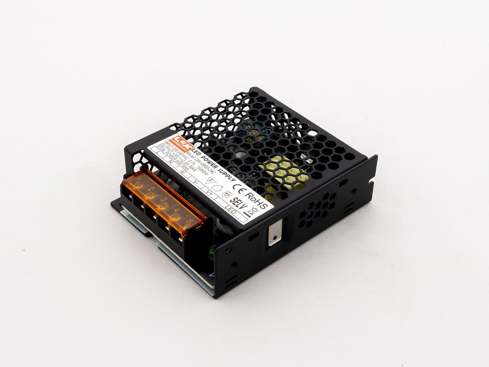 Блок питания для светодиодов LUXDriver 24 В 60 Вт, 2.5 А, для светодиодной ленты