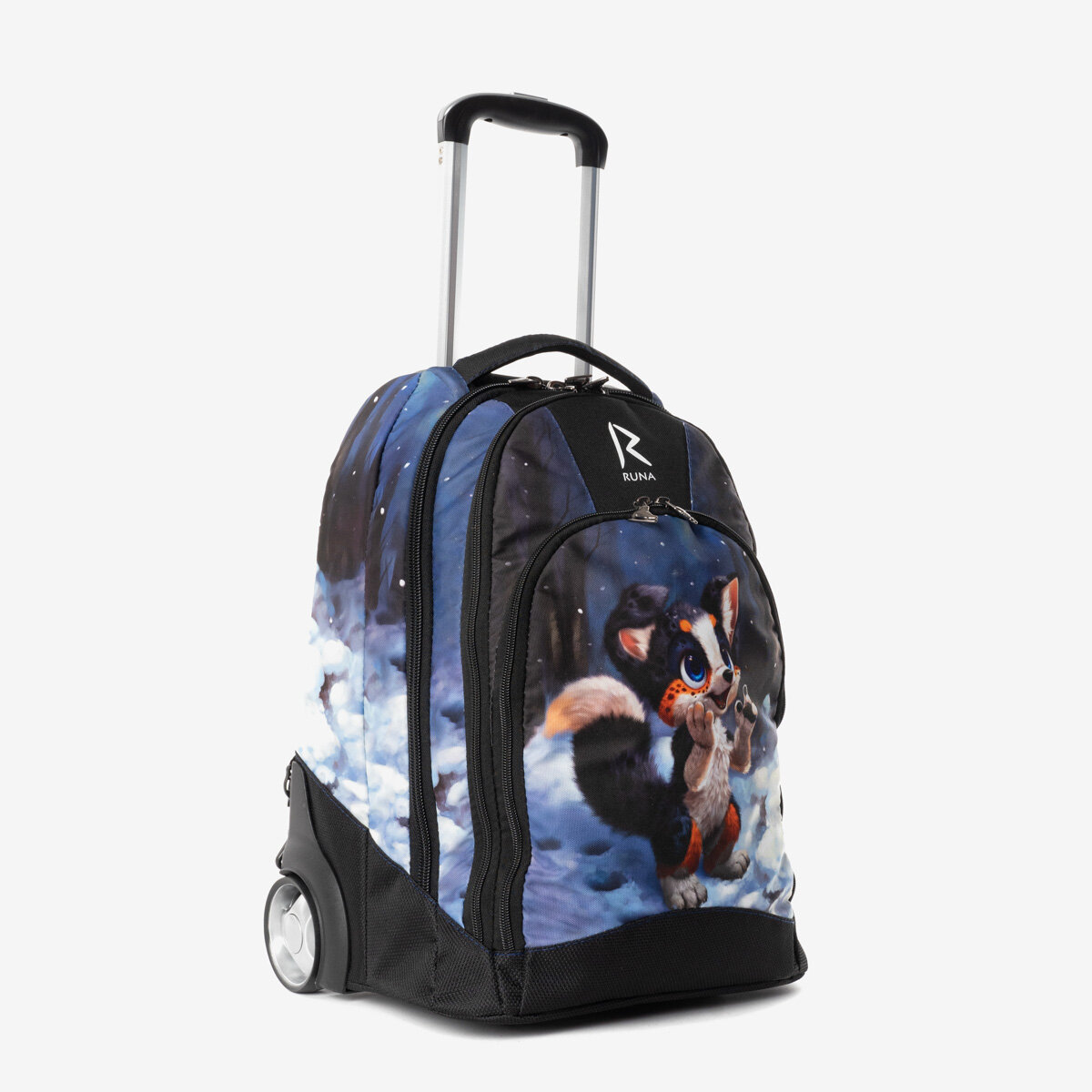 Сумка-рюкзак на колесах "RUNA", Зверек, для фигурных коньков, роликов, одежды, экипировки и аксессуаров