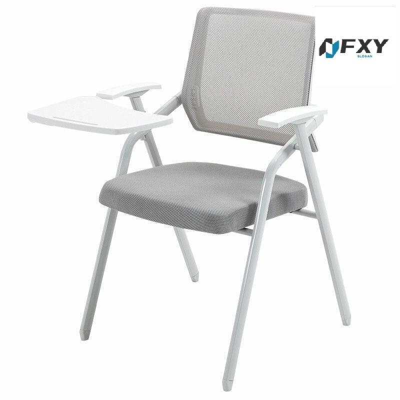 Эксклюзивный компьютерный стул Langtu с пюпитром и подлокотниками, серобелый, стальной, нагрузка 100 кг