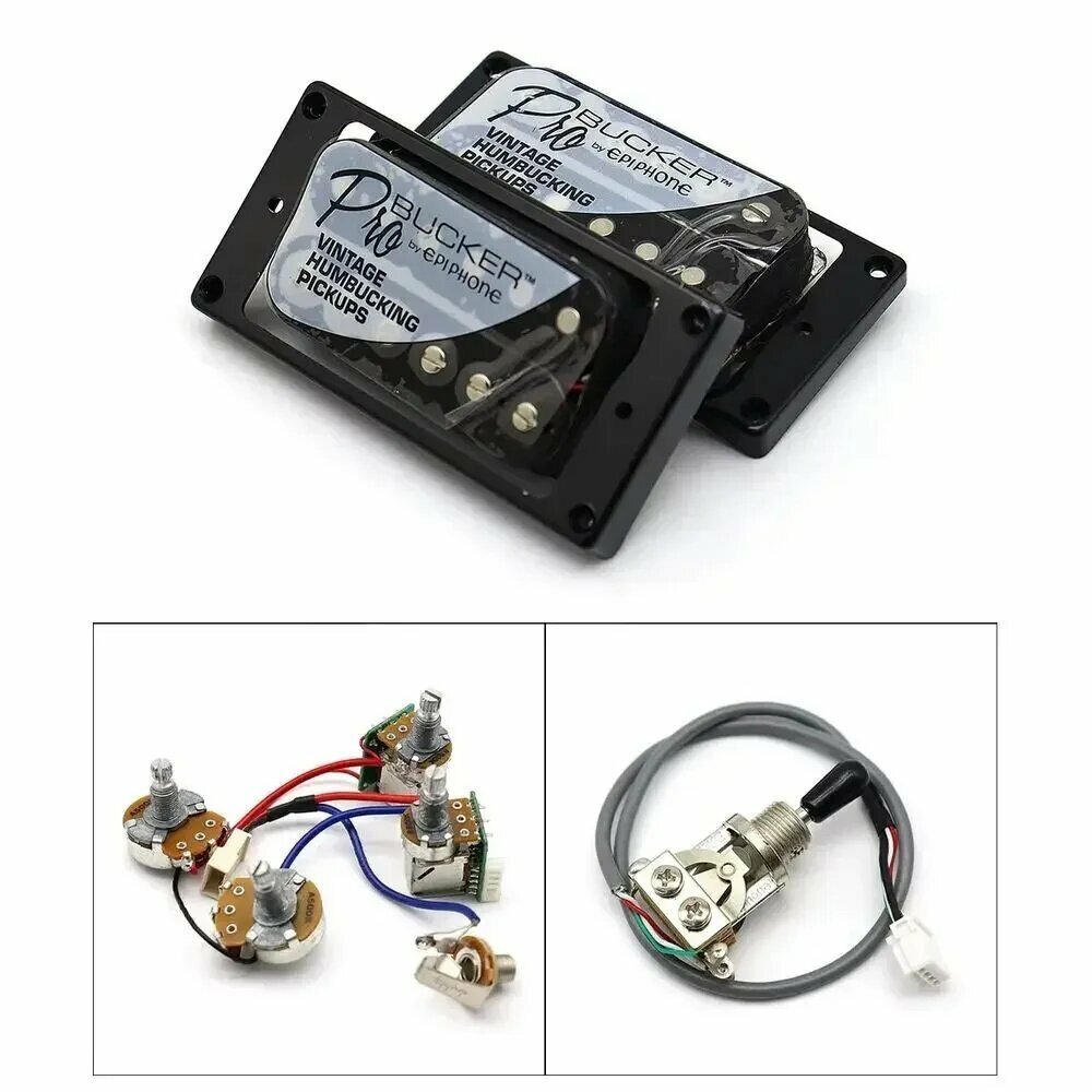 Комплект звукорежиссеров ProBucker Humbucker - полный комплект проводки для гитар Les Paul, SG и электрогитар