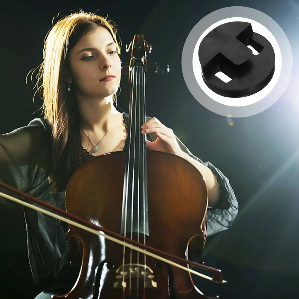 Черный Мутер Для Виолончели Быстро Устанавливается Без Повреждений Размер 3 5x3 5x1 4Cm