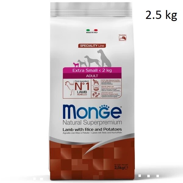 Корм для Щенков всех пород Mongе Specialit Puppy, ягненок с рисом и картофелем 2.5 кг