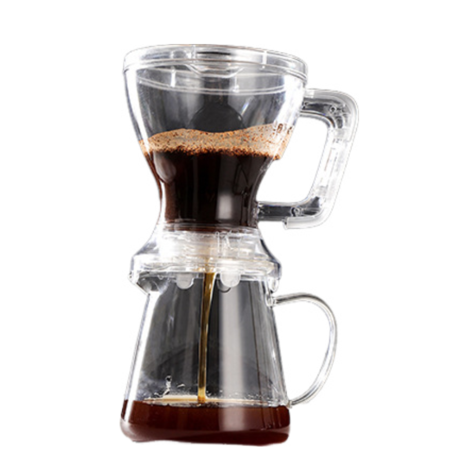 Smart cup для заваривания кофе вручную, американский фильтр для домашнего использования, без фильтра, бумага для заваривания чая, большой объем фильтра с ручкой, белый смарт кружка + горшок для совместного использования 550ML