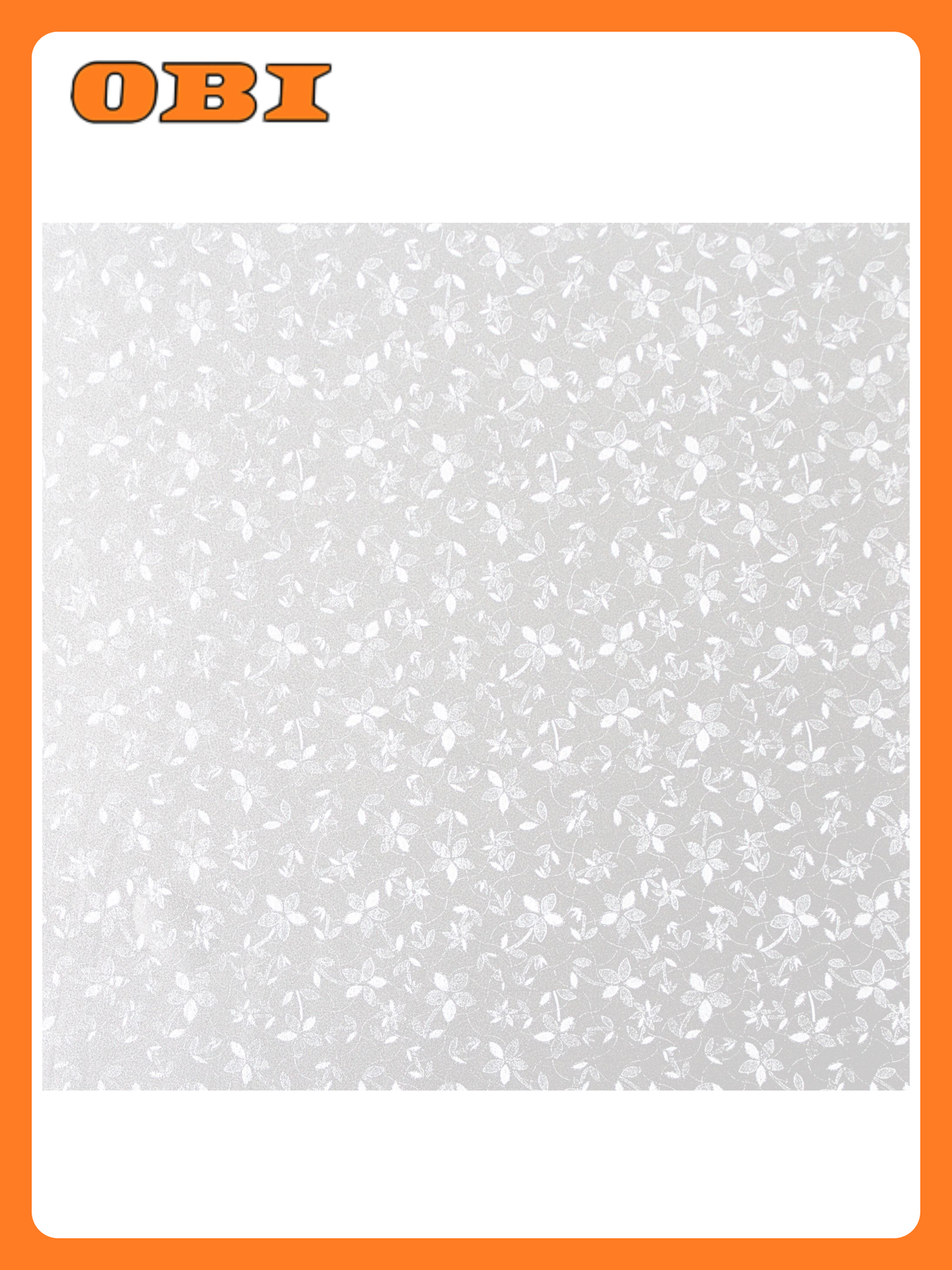 Витражная пленка Deluxe Н9006-1, бесцветная, с рисунком цветов, 0,45х2 м