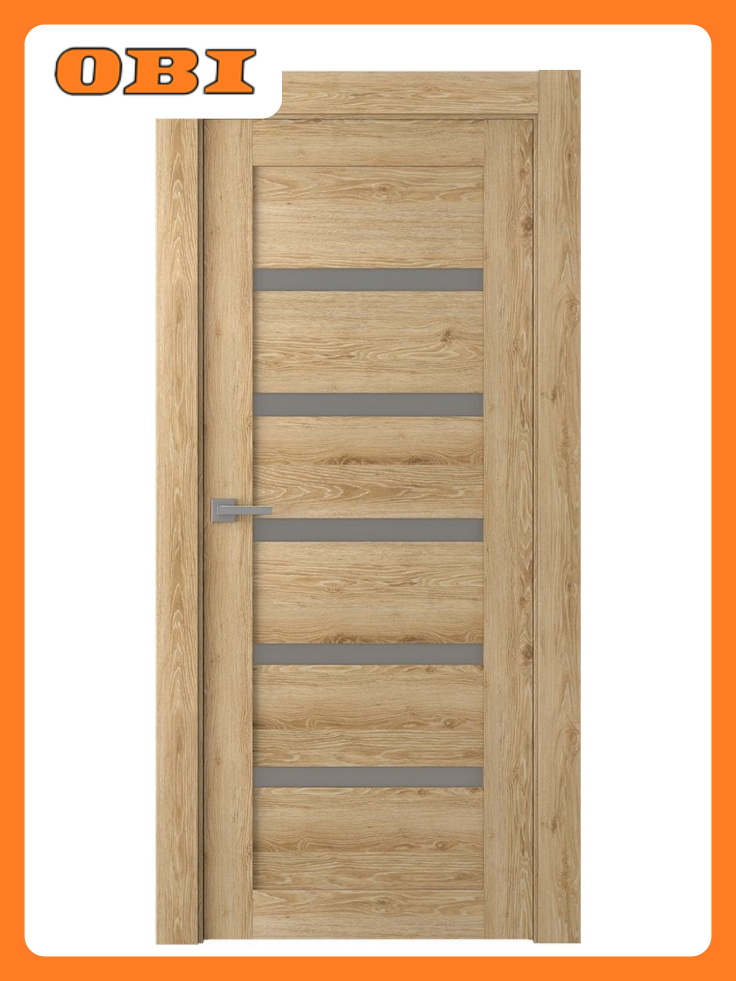 Дверь межкомнатная BELWOODDOORS "LEORA", со стеклом, распашная, 200x800 см, коричневая