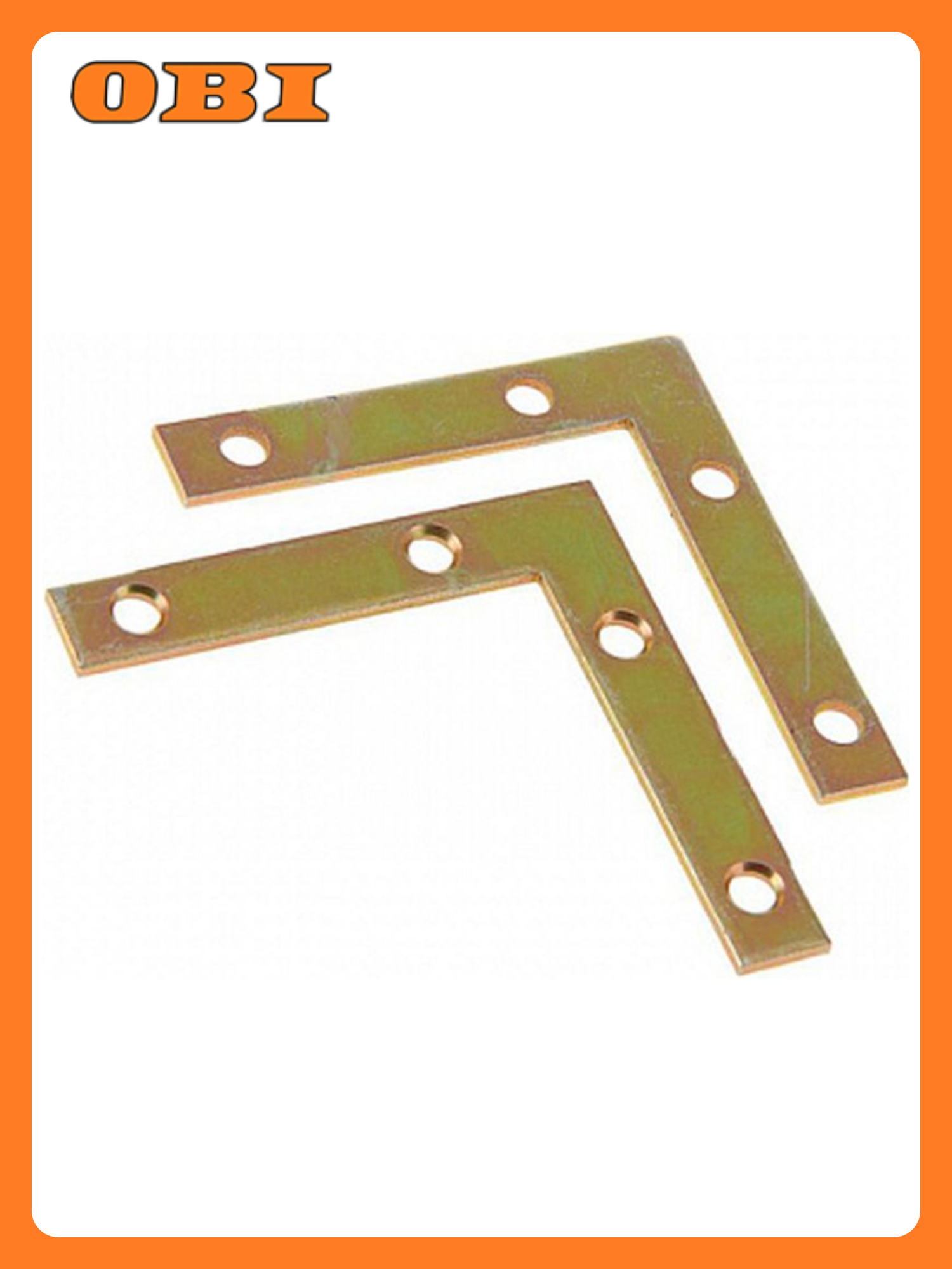 Уголок оконный плоский 60х60х10 мм желтый цинк