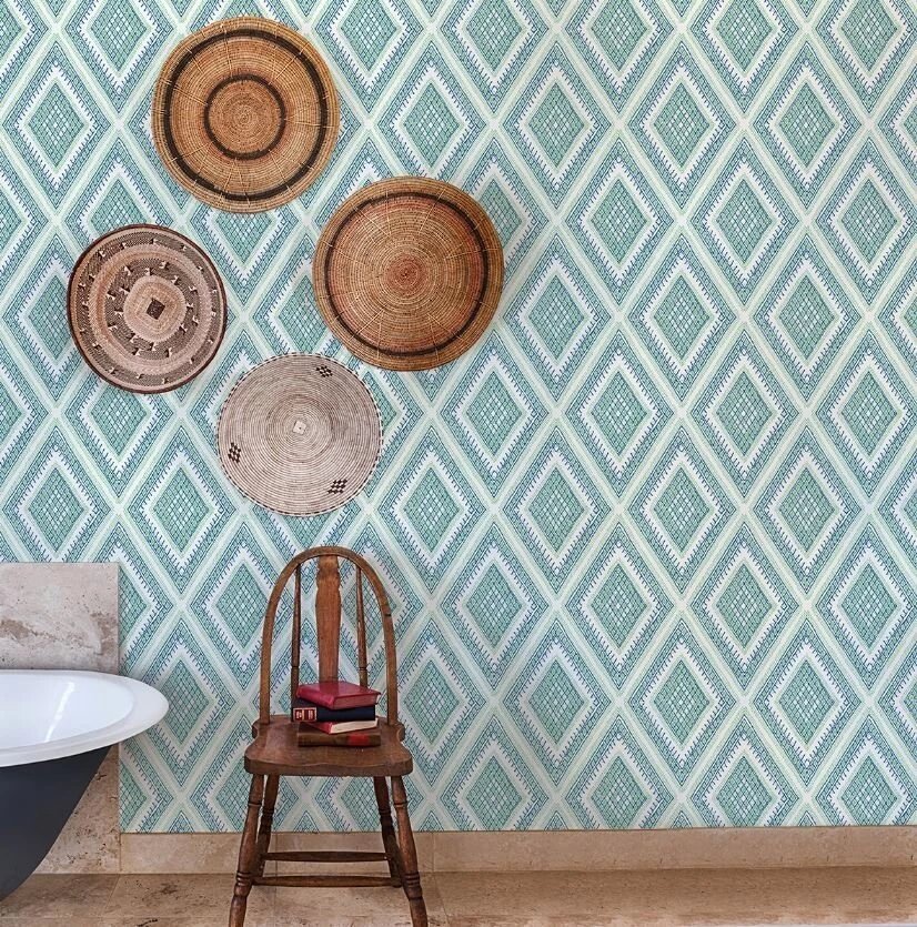 Обои Aura Pacifica FD26016 B; 0,52х10,05 м, флизелин, цвет бирюзовый