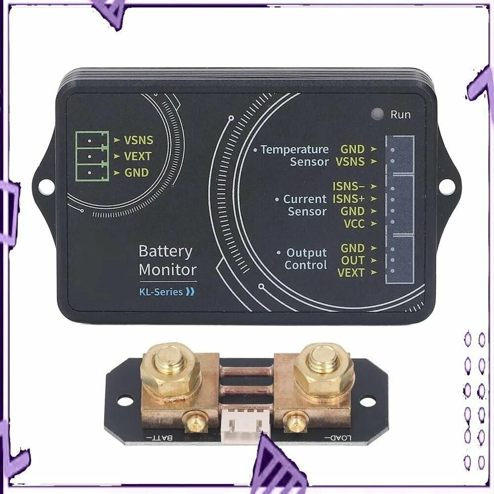 H6(B J ) Монитор батареи, Тестер емкости батареи Bluetooth, 100A 0 120V Вольтметр Амперметр Инструмент совместим с тестирования, Беспроводной мультиметр