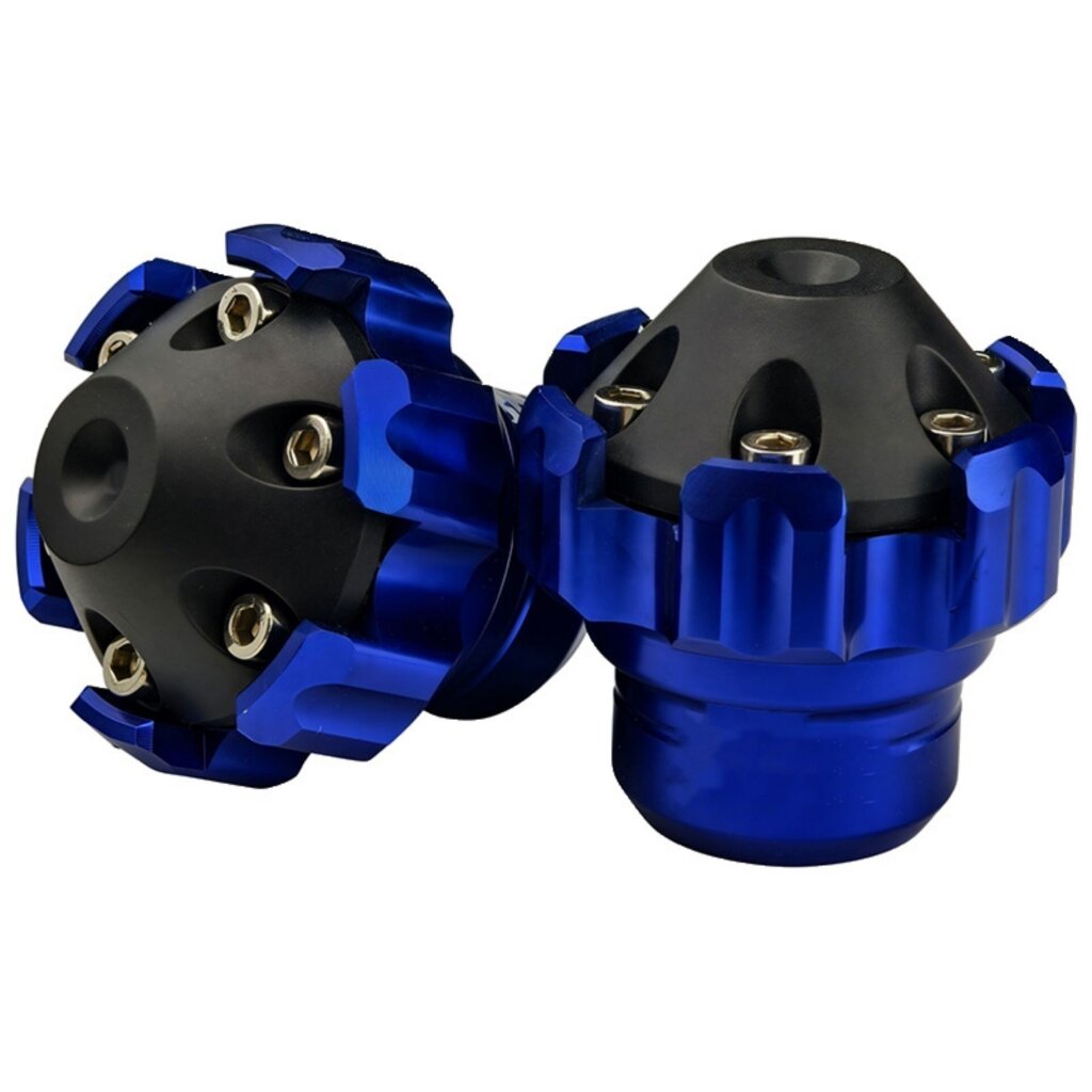 Мотоцикл модифицированный переднее колесо изогнутая балка защита от столкновения передняя вилка чашка защита от падения чашка-синий