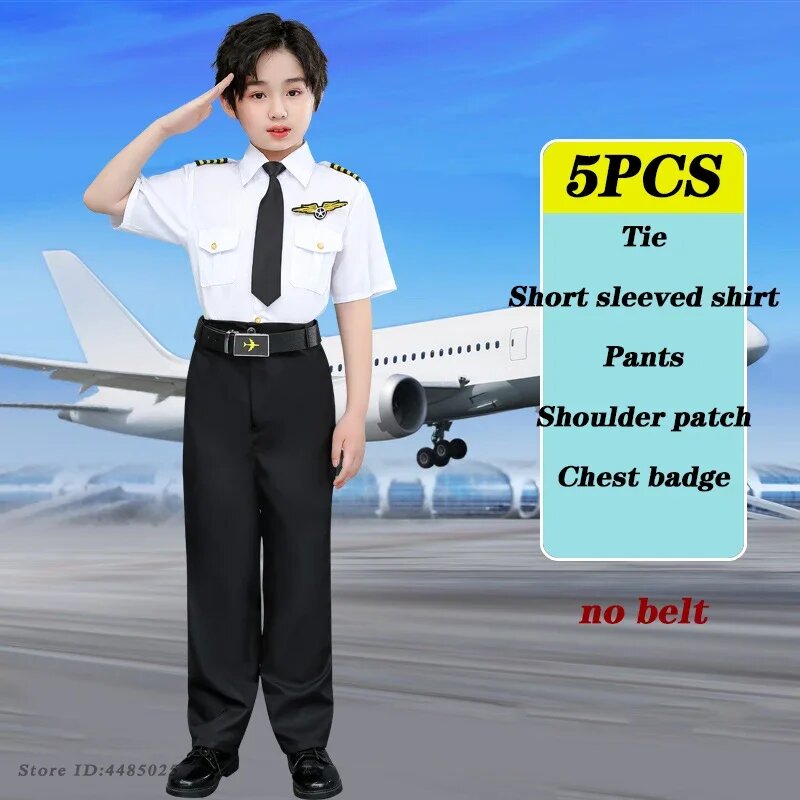 Детский костюм пилота 110cm, Boy Short Sleeve Set