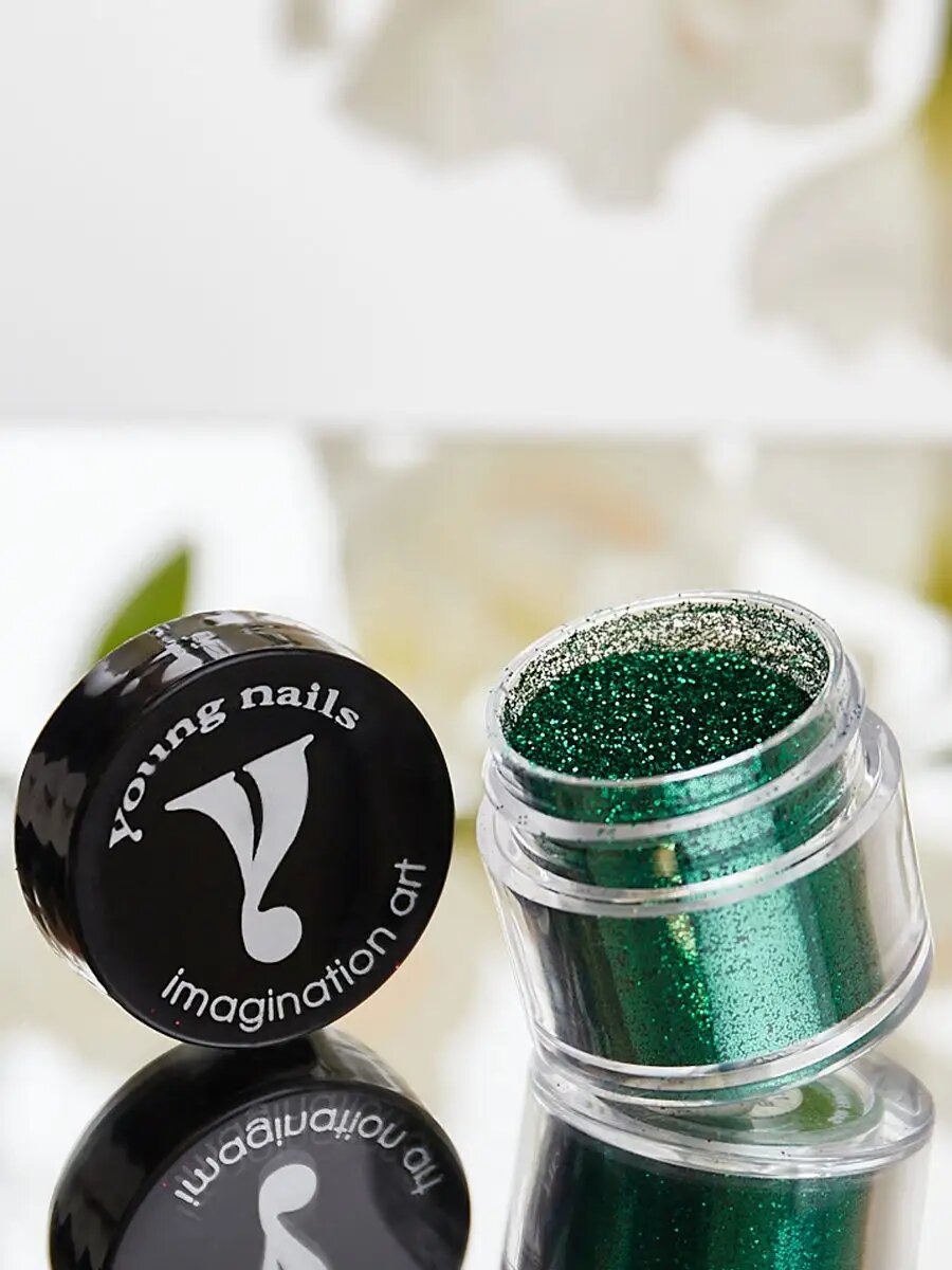 Глиттер блестки шиммер для дизайна ногтей Young Nails, США