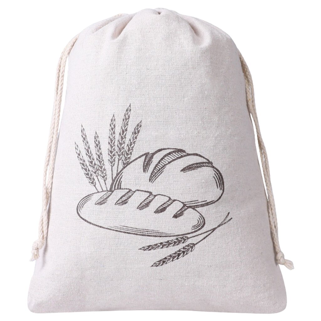 Многоцелевой хлопчатобумажный мешок для хлеба с моющимися внутренними завязками из ТПУ для хранения багетов, круассанов и хлебобулочных изделий