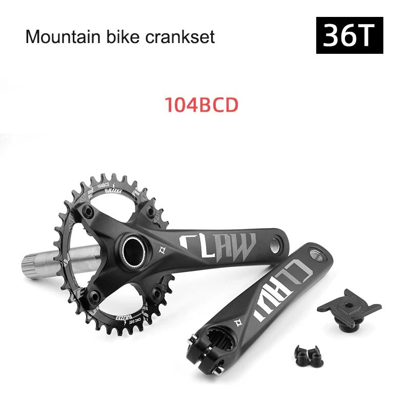 PROWHEEL Полые интегрированные шатуны 104 BCD 32T 38T 42T 52T 175MM, 36T