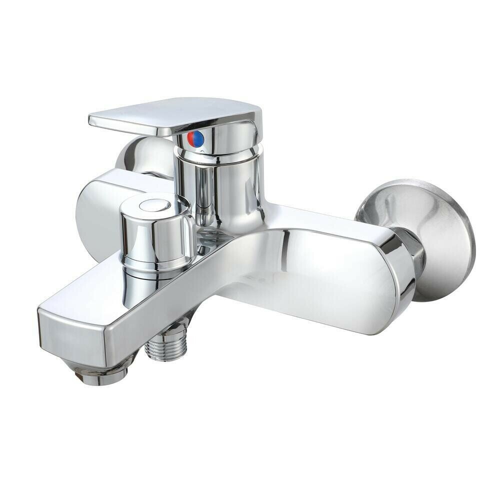 Смеситель для ванны РМС хром однорычажный с коротким изливом без лейки (PL7CH-009E)