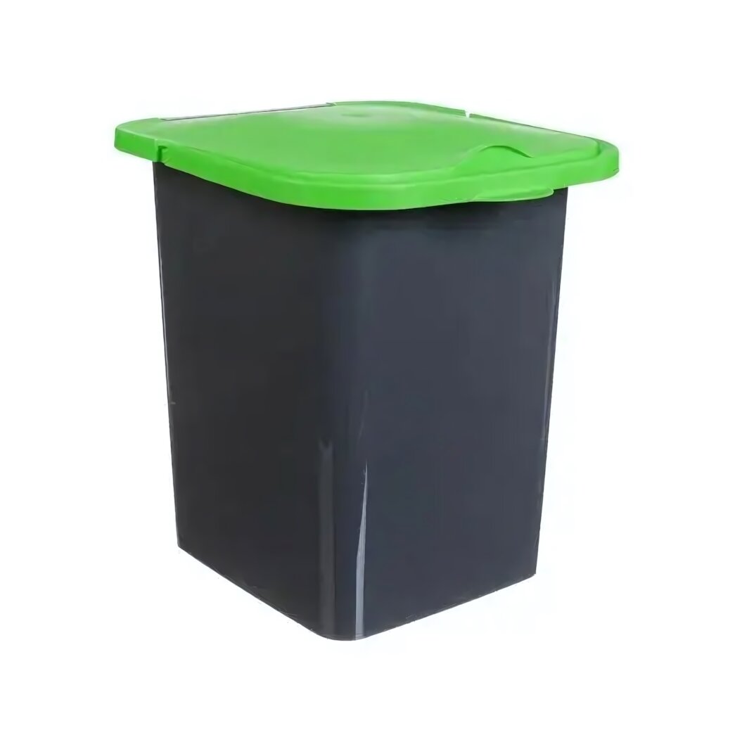 Контейнер для мусора 'пуро' 18л, ярко-зеленый , пластик, удобное использование
