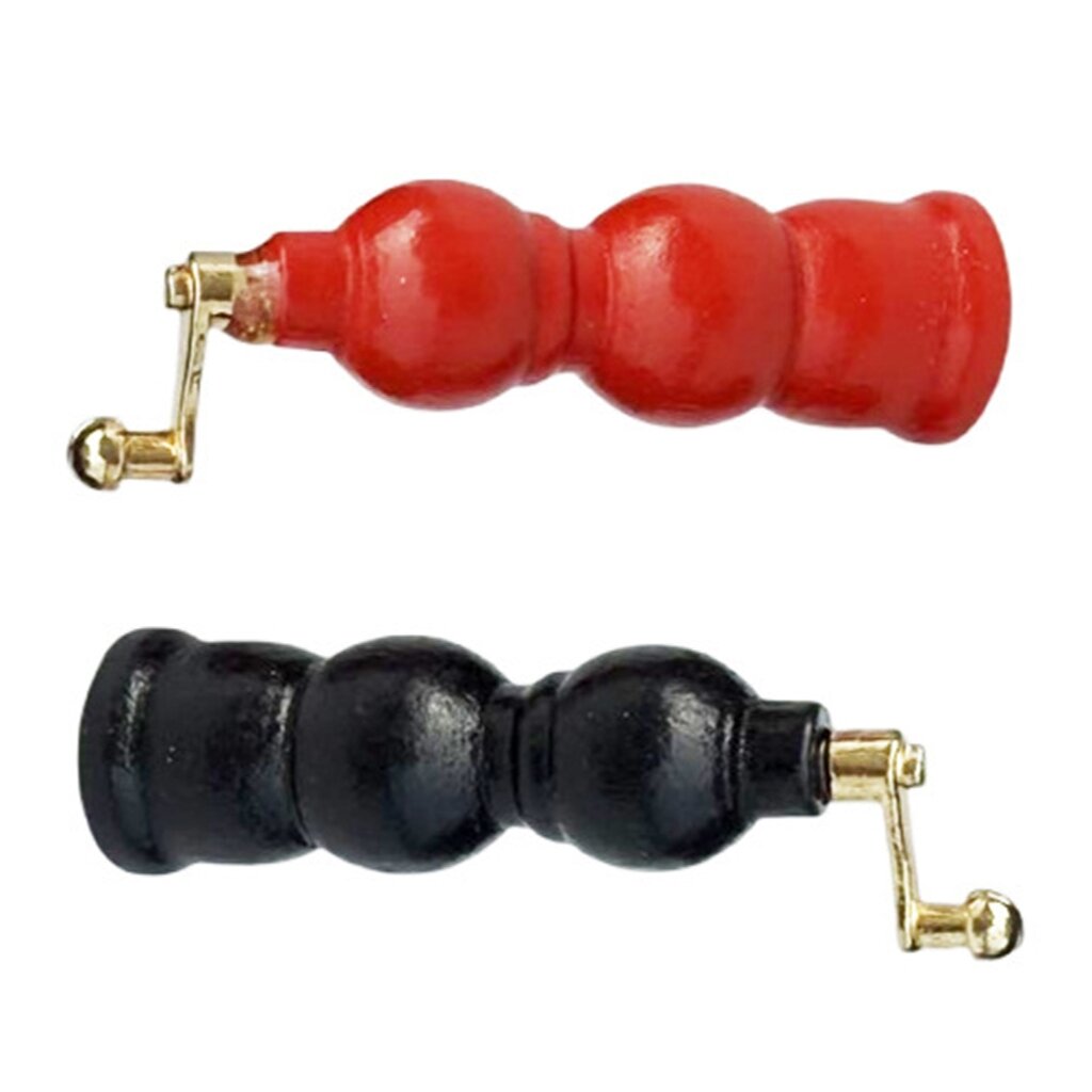 1/12 Деревянная Миниатюрная Кофемолка для Украшения Кукольного Дома Безопасная Детская Коллекция Ролевых Игр Расположение Сцены 2ШТ