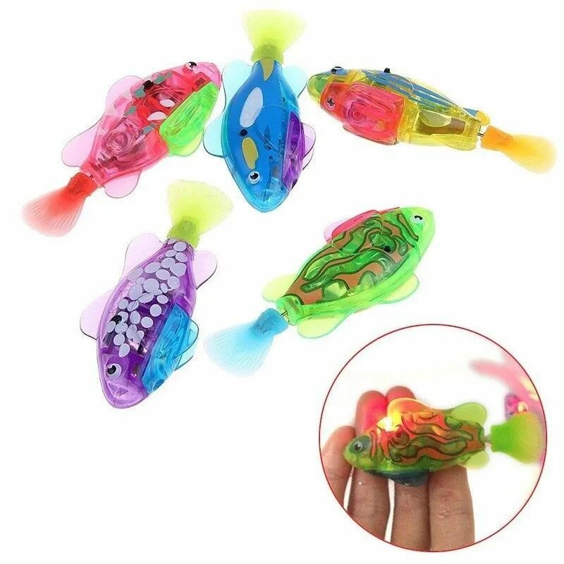 Игрушечная светящаяся электрическая плавающая рыбка 1 шт