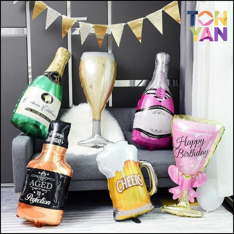 Эксклюзивный комплект из 2 шаров для бутылок вина и бокалов шампанского