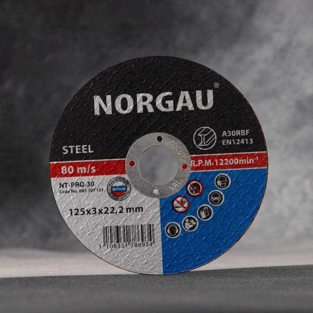 Диск отрезной по стали NT-PRO30 (125x3x22.2 мм) NORGAU 083307125