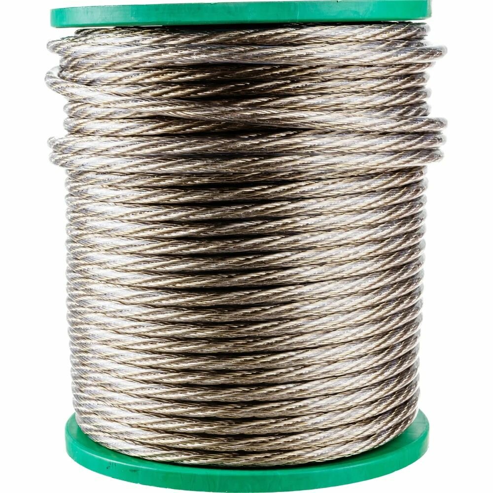 Стальной трос в ПВХ оплетке BEFAST DIN3055 6/8, 100 м TCPVC0608100S