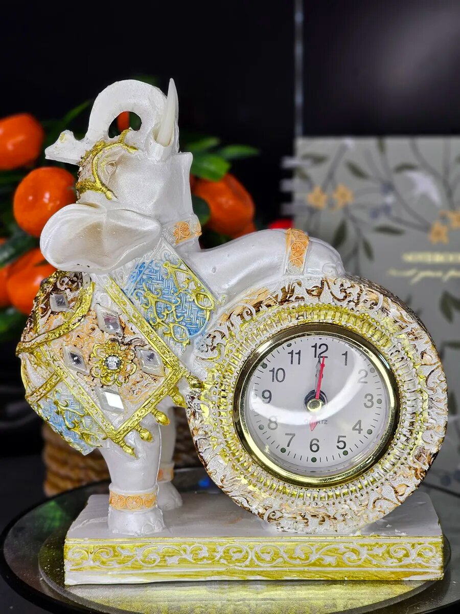 Часы настольные слон статуэтка фигурка 16×13 см