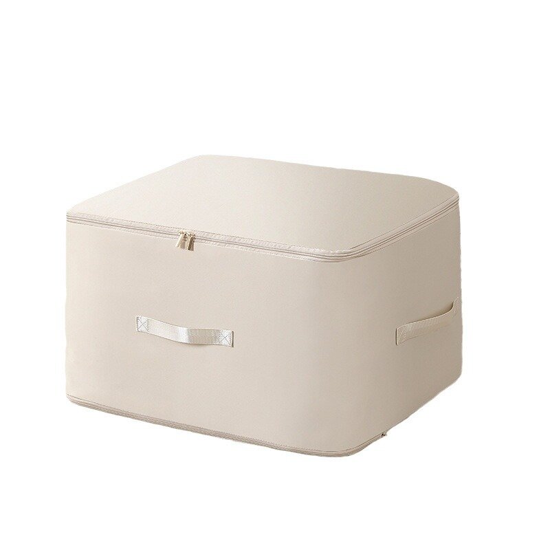 Новый компрессионный сумка для хранения одеял, контейнер для укладки, защита от пыли и влаги, большая вместимость для одежды, одеял, багажа, переезда и упаковки, 1* Большая бежевый сумка для хранения (54*42*30см)