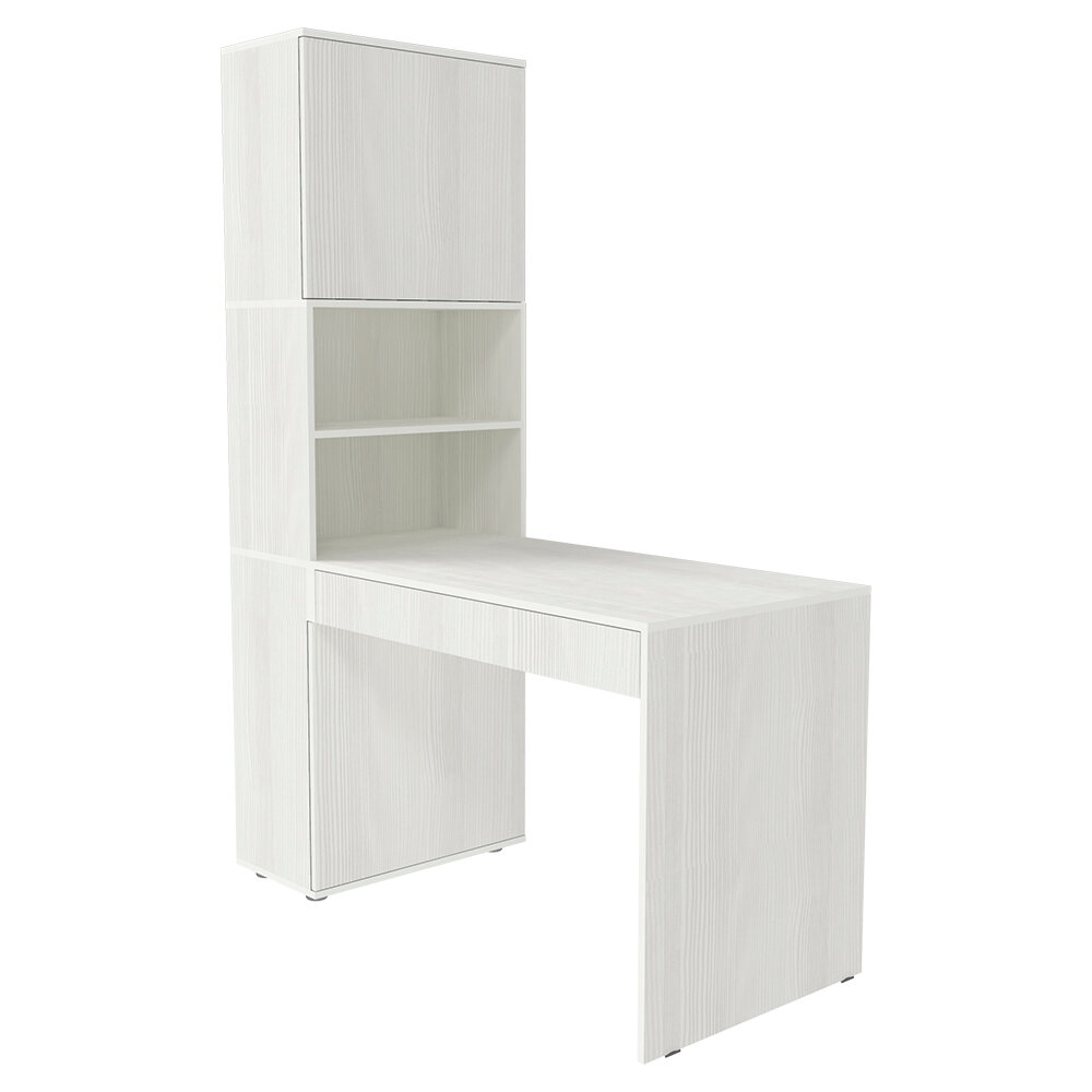 Стол письменный со стеллажом 1330 Белое Дерево Белое Дерево