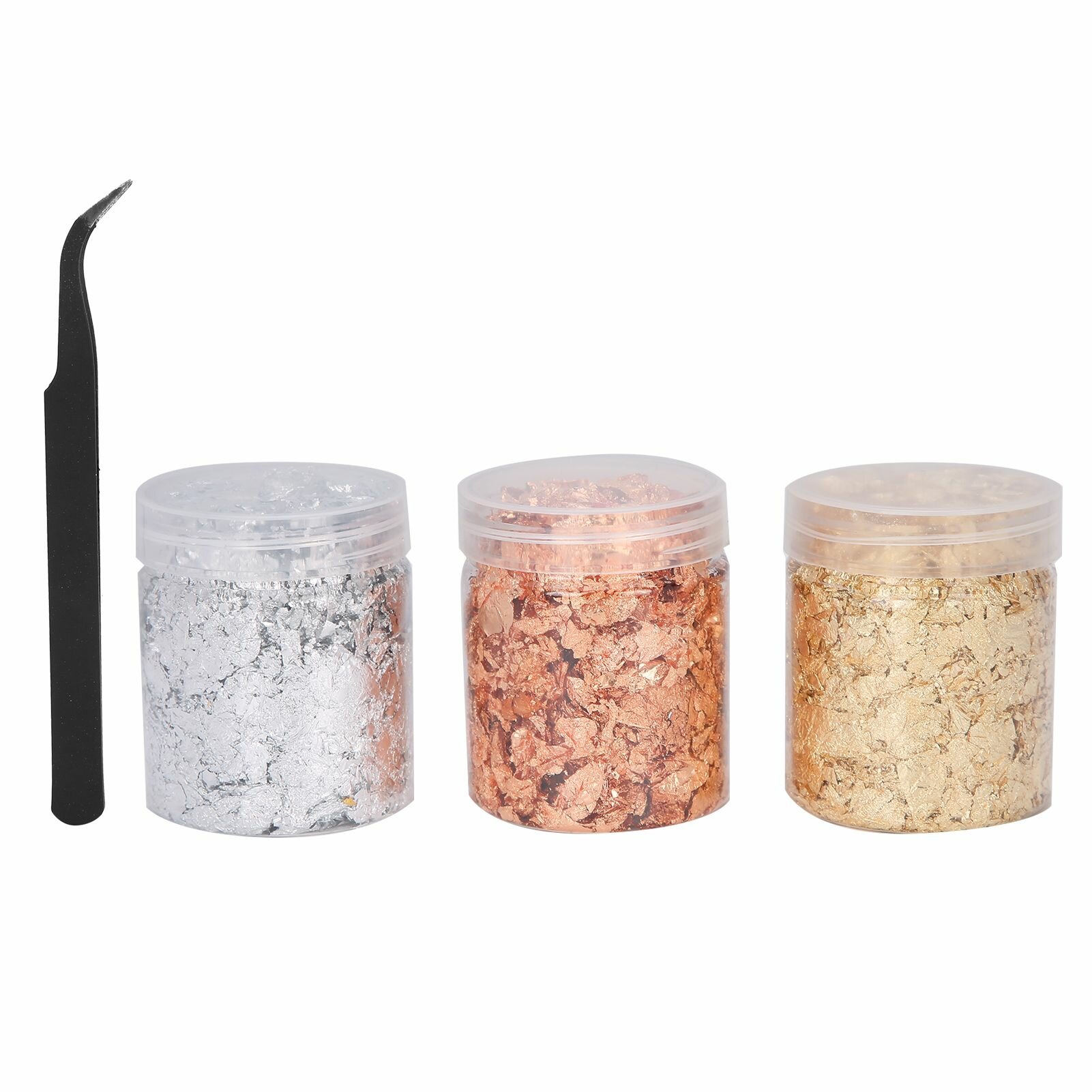 3 шт. Искусственные хлопья золотой фольги и серебряные блестки для дизайна ногтей, бумага для украшения маникюра своими руками в виде медной фольги.