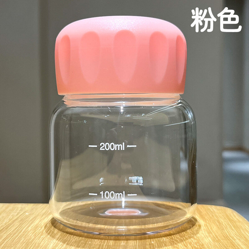 Детский пластиковый стакан 200 мл с делениями - розовый, летняя необходимость для детей, унисекс дизайн