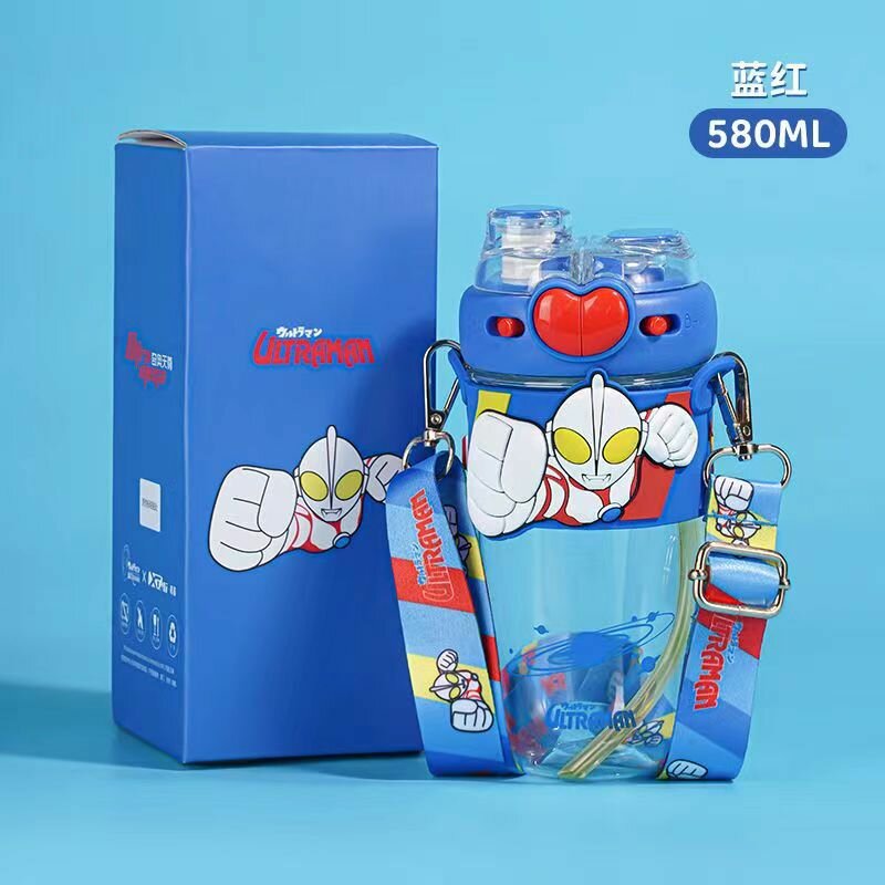 Клубничный медведь подлинный мультфильм детские пластиковые стаканчики Альтман синий красный_580ml