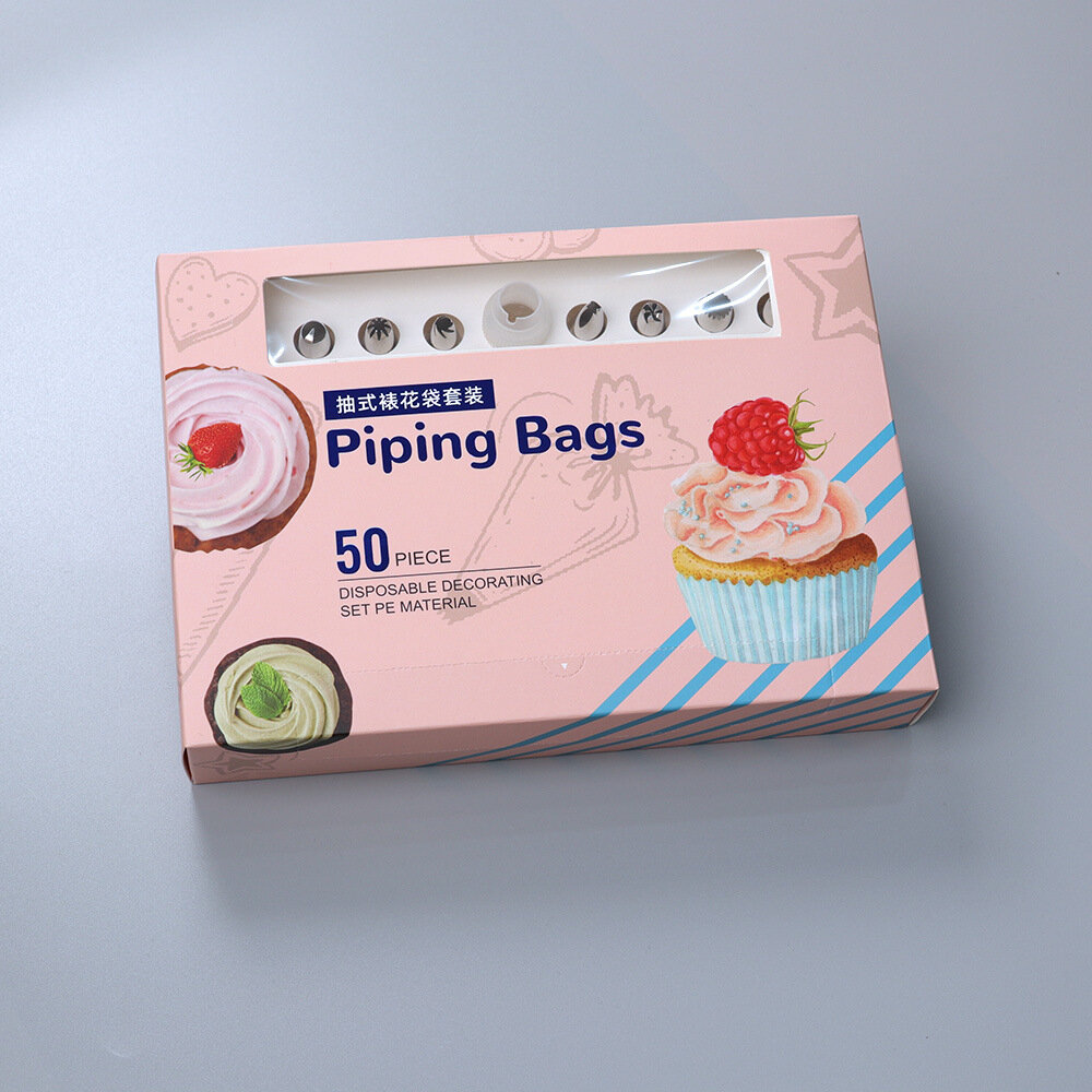 Набор кондитерских мешков, коробка, пищевой одноразовый, для детского питания, печенья, плавления бобов, комбинация насадок для кондитерских мешков, инструменты для выпечки тортов