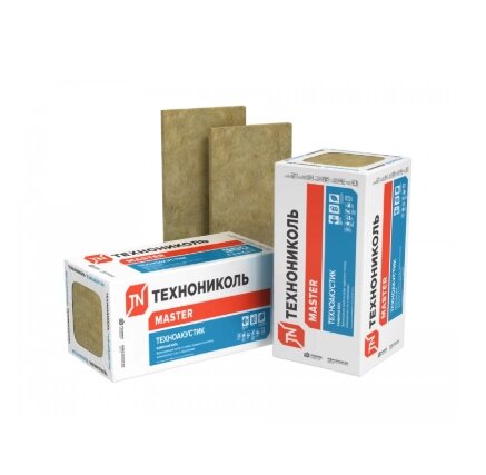Технониколь Техноакустик 1200х600х50 мм (1 уп. / 5,76 м2 / 8 шт.) звукоизоляция для стен, пола, перекрытий, потолка